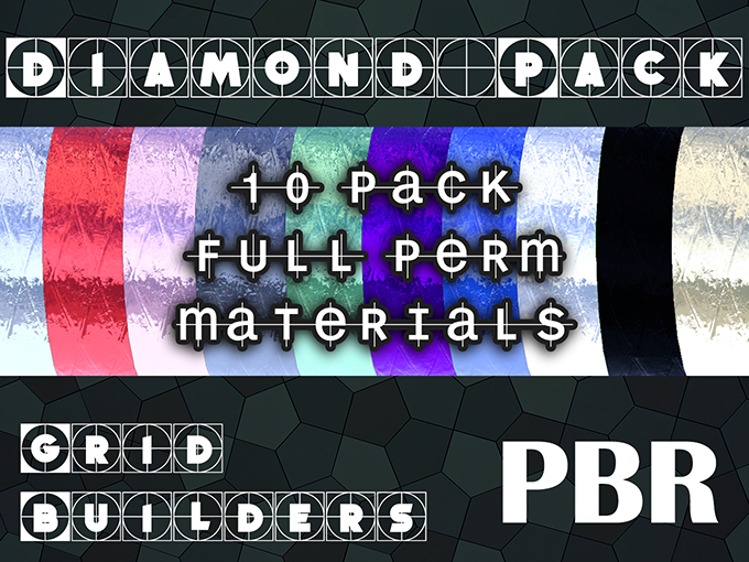 Second Life Marketplace - Grid Builders - Full Perms PBR Materials - Diamond Pack